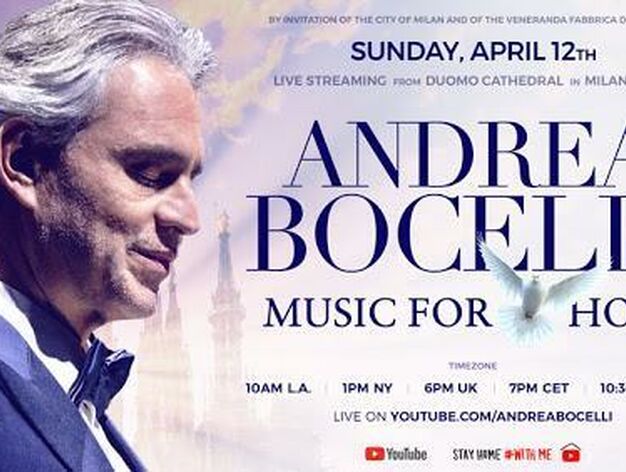 Andrea Bocelli dará un concierto el Domingo de Resurrección en la catedral de Milán